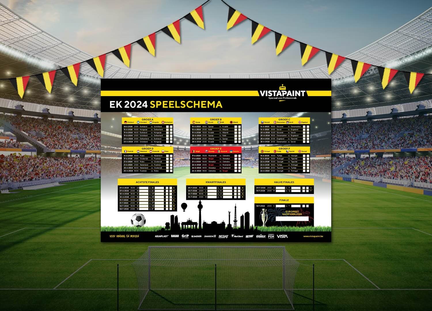 Download het EK 2024 speelschema | Vistapaint | Speciaal voor professionals