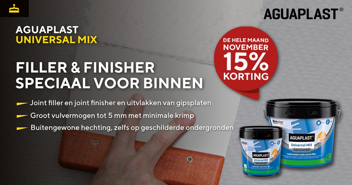 Nieuwe formule Aguaplast Universal Mix - Lichtgewicht vulmiddel ...